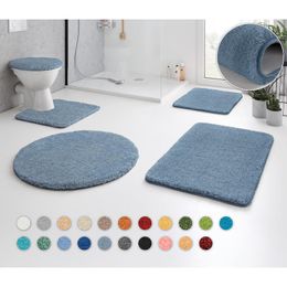 Kleine Wolke Badematte &raquo;RELAX&laquo; H&ouml;he 30 mm rutschhemmend beschichtet fu&szlig;bodenheizungsgeeignet Badteppich, Uni Farben, rechteckig, rund & als Set erh&auml;ltlich blau 
