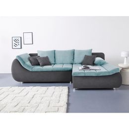 Home Affaire Ecksofa &raquo;Imola, elegant und modern, aktuelle Steppung im Sitz, bequem, L-Form&laquo; frei im Raum stellbar, wahlweise mit Bettfunktion und 