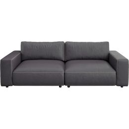 Musterring Big-Sofa &raquo;LUCIA&laquo; in vielen Qualit&auml;ten und 4 unterschiedlichen N&auml;hten, 2,5-Sitzer grau Flachgewebe FLORIS (100% Polyester);Flachgewebe VALMONT (60% 