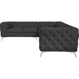 Home Affaire Chesterfield-Sofa &raquo;Ecksofa GLYNIS L-Form mit Wellenunterfederung, Ma&szlig;e B/T/H 323/264/75cm&laquo; aufw&auml;ndige Knopfheftung, moderne Chesterfield 