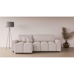 Home Affaire Ecksofa &raquo;FELICI, Schlafsofa 233cm, L-Form mit Recamiere beidseitig montierbar&laquo; Designsofa mit Bettfunktion und Bettkasten, Ma&szlig;e B/T/H: 