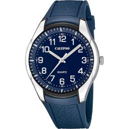 Calypso Watches Herren Calypso Watches Quarzuhr &raquo;Street Style&laquo; Armbanduhr, Herrenuhr, Kautschukarmband blau