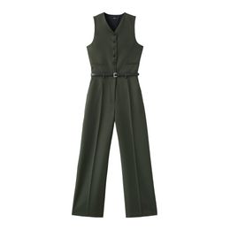Mango Jumpsuit 'Eune' Damen Gr&ouml;&szlig;e XXS dunkelgr&uuml;n