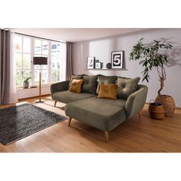 Home Affaire Ecksofa &raquo;Baggio formsch&ouml;ne Polsterecke, bequem, Breite 277cm, L-Form&laquo; Zierkissen inklusive gr&uuml;n