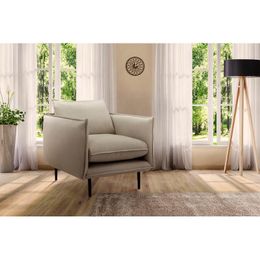 Home Affaire Sessel &raquo;Somba&laquo; mit dickem Keder und eleganter Optik beige Struktur fein (100% Polyester);Filzoptik (100% Polester)