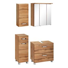 Welltime Badm&ouml;bel-Set &raquo;Ravenna&laquo; 4 Stk. tlg. braun MDF, Melamin