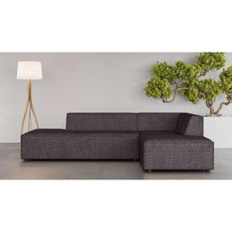 OTTO home Ecksofa &raquo;Ecksofa Cavan mit Ottomane links oder rechts bestellbar&laquo; L-Form mit Wellenunterfederung, Ma&szlig;e B/T/H: 270/180/72 cm grau 100% 