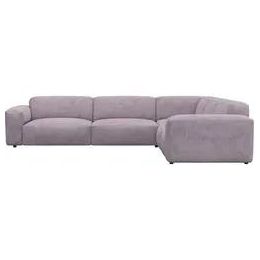 Ecksofa FLEXLUX "Lucera, super bequem durch hochwertigen Sitzaufbau mit Kaltschaum", lila (soft lavender), B:319cm H:73cm T:285cm, 85% Polyester/15%Polyamide, Sofas, Ecksofa, modern & anschmiegsam, L-Form, Designsofa