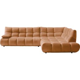 Home Affaire Ecksofa &raquo;Cozy Bubble, mit klappbarer Armlehne, Breite 324 cm&laquo; mit eleganter Steppung, Rundumbezug & weicher Polsterung 100% Polyester