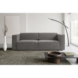 WERK2 Schlafsofa &raquo;Kansas Breite 252 cm, mit extragro&szlig;er Liegefl&auml;che 202x152 cm&laquo; Pflegeleichte Bez&uuml;ge: aktuellen Cord- oder weichem Strukturstoff 100% 
