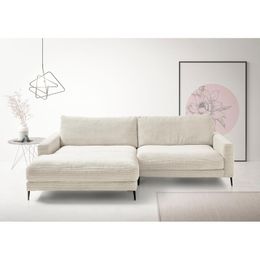 Home Affaire Ecksofa &raquo;Downtown, B/T/H: 272/190/84 cm L-Form&laquo; weicher Sitzkomfort auch in Cord und Boucl&eacute;, incl. Zierkissen wei&szlig; 88% Polyester, 12% 