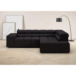 Home Affaire Ecksofa &raquo;Ancona, incl. Kopfteilverstellung + 3 Zierkissen, L-Form, Breite 249cm&laquo; wahlweise motorische Sitztiefenverstellung, B/T(H: 249/
