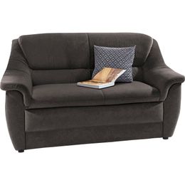DOMO collection 2-Sitzer &raquo;Lale formsch&ouml;nes und komfortables Sofa, zeitlos und elegant&laquo; optimal f&uuml;r kleinere R&auml;ume grau Struktur (100% Polyester);