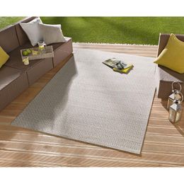 NORTHRUGS Teppich &raquo;Coin&laquo; rechteckig 8 mm H&ouml;he In-& Outdoor, Wetterfest, Balkon, Sisal-Optik, Wohnzimmer, L&auml;ufer grau Kunstfaser