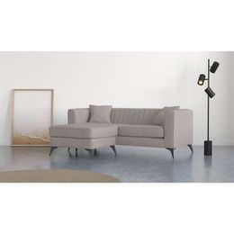 Home Affaire Ecksofa &raquo;MATTHEW L-Form ideal f&uuml;r kleine R&auml;ume, Ma&szlig;e B/T/H: 201/162/74 cm&laquo; elegantes Designsofa, feine Steppung im R&uuml;cken, incl. 