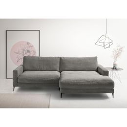 Home Affaire Ecksofa &raquo;Downtown, B/T/H: 272/190/84 cm L-Form&laquo; weicher Sitzkomfort auch in Cord und Boucl&eacute;, incl. Zierkissen grau 88% Polyester, 12% 