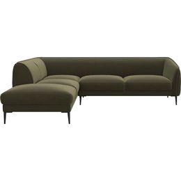 FLEXLUX Ecksofa &raquo;Belle Designsofa, L-Form, B/T 268/209 cm&laquo; Skandinavisches Design, In hochwertiger Verarbeitung gr&uuml;n 100% Polyester