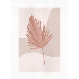 Komar Bild &raquo;Minimalist Leaf Lover&laquo; Disney 1 Stk. tlg. Wandbild zur Dekoration - ohne Rahmen rosa Holz, Papier
