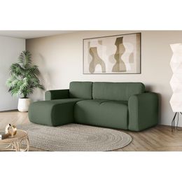 OTTO home Ecksofa &raquo;Zacharia wahlweise Schlafsofa mit Bettkasten, B/T/H 250/166/86 cm&laquo; L-Form mit Wellenunterfederung, Recamiere beidseitig montierbar 