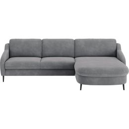 Sit & More sit&more Ecksofa &raquo;Soul L-Form&laquo; wahlweise mit Bettfunktion und Bettkasten oder Schubkasten grau 100% Polyester
