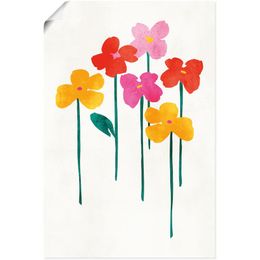 Artland Wandbild &raquo;Kleine gl&uuml;ckliche Blumen&laquo; Blumenbilder 1 Stk. tlg. als Leinwandbild, Poster in verschied. Gr&ouml;&szlig;en bunt