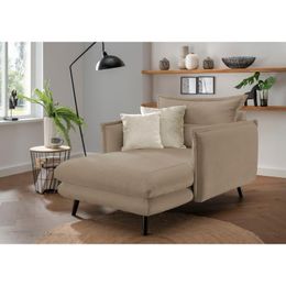 Home Affaire Loveseat &raquo;Lazio&laquo; moderner Sessel mit einer bequemen Polsterung, 2 Stk. Zierkissen braun 90% Polyester, 5% Nylon, 5% Rayon