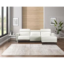 OTTO home Ecksofa &raquo;LUND, L-Form, 261cm, man. o. elektr. Relaxfunktion (mit USB-A)&laquo; und Kopfteilverstellung beige Kunstleder 100% Polyurethan