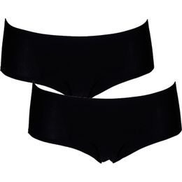 After Eden Damen Panty &raquo;UNLIMITED&laquo; 2er Pack, leicht schimmernd, bequem, elastisch, eng, basic, weich schwarz Einheitsgr&ouml;&szlig;e