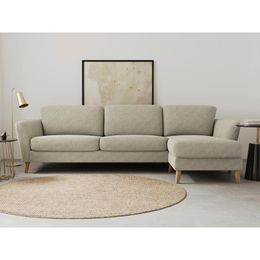 Home Affaire Ecksofa &raquo;MARSEILLE (279/152cm),L-Form, Rec. rechts/links, verschiedene Bez&uuml;ge&laquo; Massivholzbeine Eiche, Landhausstil, Wellenunterfederung 