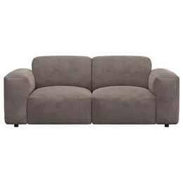 2-Sitzer FLEXLUX "Lucera Sofa, super bequem durch hochwertigen Sitzaufbau mit Kaltschaum", braun (taupe braun), B:187cm H:73cm T:102cm, 85% Polyester/15%Polyamide, Sofas, Designsofa, modern & anschmiegsam