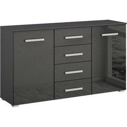 Rauch Schubkastenkommode &raquo;Sideboard Kommode Kombikommode KOLUNA mit Hochglanzfront&laquo; Breite 120 cm, vier gro&szlig;e Schubladen, mit insgesamt 4 Einlegeb&ouml;den