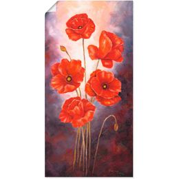Artland Wandbild &raquo;Mohn V&laquo; Blumen 1 Stk. tlg. als Leinwandbild, Poster in verschied. Gr&ouml;&szlig;en rot