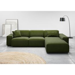 Home Affaire Ecksofa &raquo;Glimminge auch in Breitcord, Feincord, Boucl&eacute; + Easy care-Bezug&laquo; L-Form, Breite 294, Zierkissen gr&uuml;n 95% Polyester, 5% Nylon