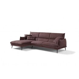 Egoitaliano Ecksofa &raquo;FUNNY, hochwertiges & aktuelles Design, bequeme R&uuml;ckenlehne, L-Form&laquo; hochwertiger Sitzkomfort, L-Form braun 100% Polyester