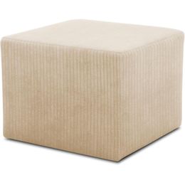 Home Affaire Polsterhocker &raquo;Jadelyn&laquo; Cordbezug, passend zum Schlafsofa beige 100% Polyester