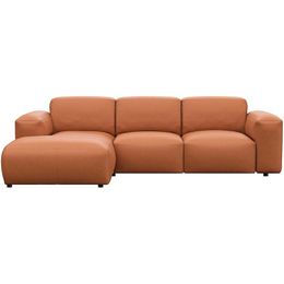 FLEXLUX Ecksofa &raquo;Lucera Chaislongue rechts oder links, L-Form, bequem&laquo; modern & anschmiegsam, Kaltschaum, Stahl-Wellenunterfederung braun 100% 