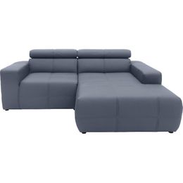 DOMO collection Ecksofa &raquo;Brandon, inkl. Kopfteilverstellung, B/T/H: 214/100/80 cm, L-Form&laquo; Mit Kopfteilverstellung, auch in Leder und Cord, L-Form 