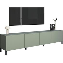 borchardt M&ouml;bel borchardt M&ouml;bel Lowboard &raquo;Sophia, TV-Schrank mit Metallf&uuml;&szlig;en&laquo; Metallf&uuml;&szlig;e, grifflose Optik schwarz Holzwerkstoff