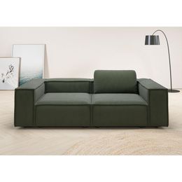 Home Affaire 2-Sitzer &raquo;Watertown, modernes Sofa 246 cm breit, auch in Feincord&laquo; stilvolles Sofa f&uuml;r 2 Personen mit extra breiter Sitzfl&auml;che gr&uuml;n 95% 