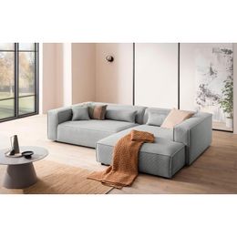 LeGer Home by Lena Gercke Ecksofa &raquo;PIARA XXL, Big-Sofa, Cord, Leinenoptik o. Strukturstoff, L-Form&laquo; wahlweise Ottomane rechts/links, Kedernaht, extra 