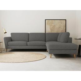 Home Affaire Ecksofa &raquo;MARSEILLE 278/202 cm, L-Form, Ottom. rechts/links, verschiedene Bez&uuml;ge&laquo; Massivholzbeine Eiche, Landhausstil, Wellenunterfederung