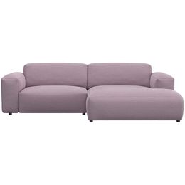 FLEXLUX Ecksofa &raquo;Lucera Chaislongue rechts oder links, L-Form, bequem&laquo; modern & anschmiegsam, Kaltschaum, Stahl-Wellenunterfederung lila 85% Polyester