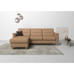Home Affaire Ecksofa &raquo;Palmera L-Form, B: 244 cm - OTTO. Verl&auml;ssliche Qualit&auml;t.&laquo; optional Bettfunktion & Bettkasten, Federkern braun Luxus-Microfaser (