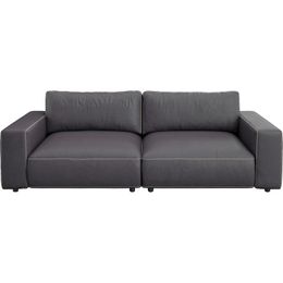 Musterring Big-Sofa &raquo;LUCIA&laquo; in vielen Qualit&auml;ten und 4 unterschiedlichen N&auml;hten, 2,5-Sitzer grau Flachgewebe FLORIS (100% Polyester);Flachgewebe VALMONT (60% 
