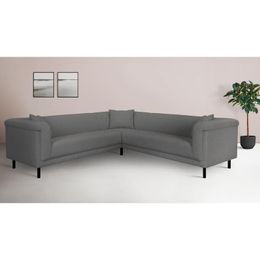 Home Affaire Ecksofa &raquo;AGNIA L-Form B/T/H: 244/244/71 cm&laquo; incl. Zierkissen, gleichschenklig, auch in Cord grau 100% Polyester