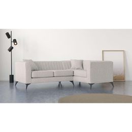 Home Affaire Ecksofa &raquo;MATTHEW L-Form ideal f&uuml;r kleine R&auml;ume, Ma&szlig;e B/T/H: 240/167/74 cm&laquo; elegantes Designsofa, Steppung im R&uuml;cken, incl. Zierkissen 