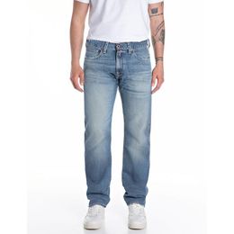 Replay Herren Straight-Jeans &raquo;DERYCK&laquo; blau 34, L&auml;nge 32