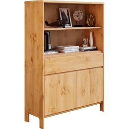 OTTO home Regal &raquo;Luven&laquo; zertifiziertes Massivholz, Breite 98 cm beige Massivholz