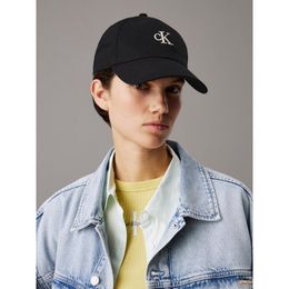 Calvin Klein Jeans Damen Baseball Cap &raquo;EMBROIDERED MONOGRAM CAP&laquo; mit Logostickerei schwarz