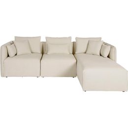 OTTO home Ecksofa &raquo;N&ouml;re L-Form&laquo; 3 Teile, in vielen Bezugsqualit&auml;ten und Farben. Modulteile s. "N&ouml;re" beige Samtoptik (100% Polyester);Struktur (100% 